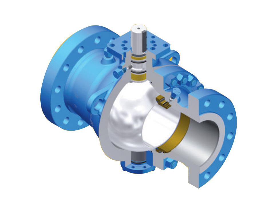6 In Trunnion Ball Valve Class 300 - Upstream