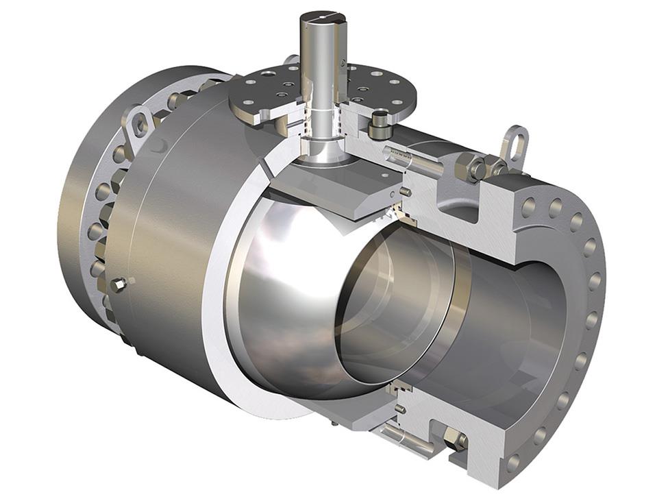 20 In Trunnion Ball Valve Class 600 FP RF A105 CS - Upstream